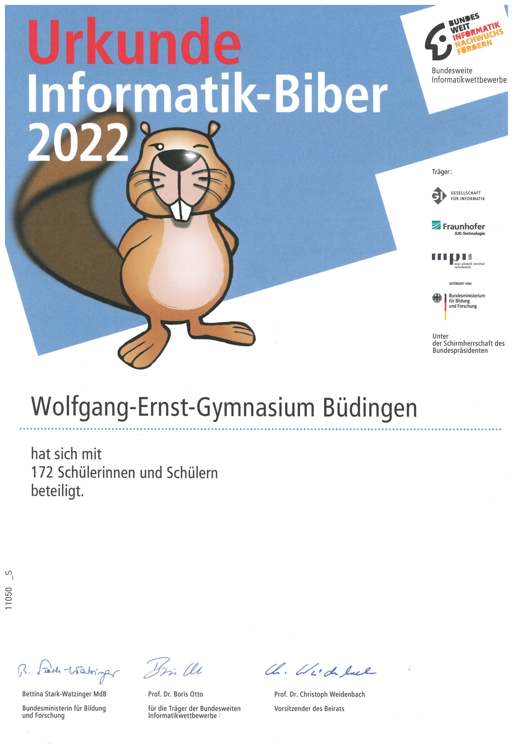 Der Informatik-Biber am WEG